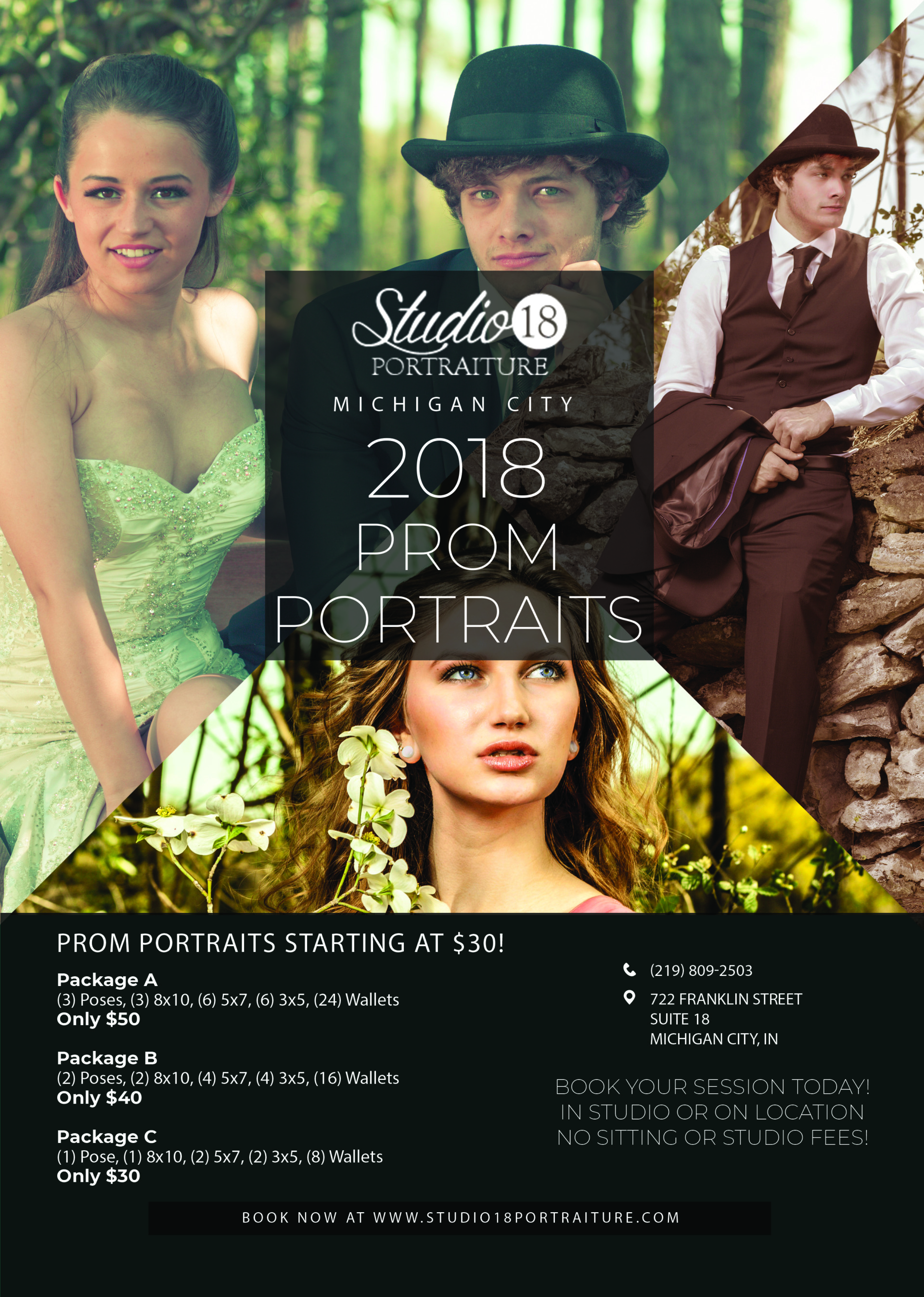 Now Booking for 2018 Prom Portrait Sessions at Studio 18 | Photography ...